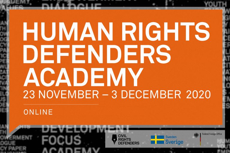 Human Rights Defender Academy Begins - Civil Rights Defenders