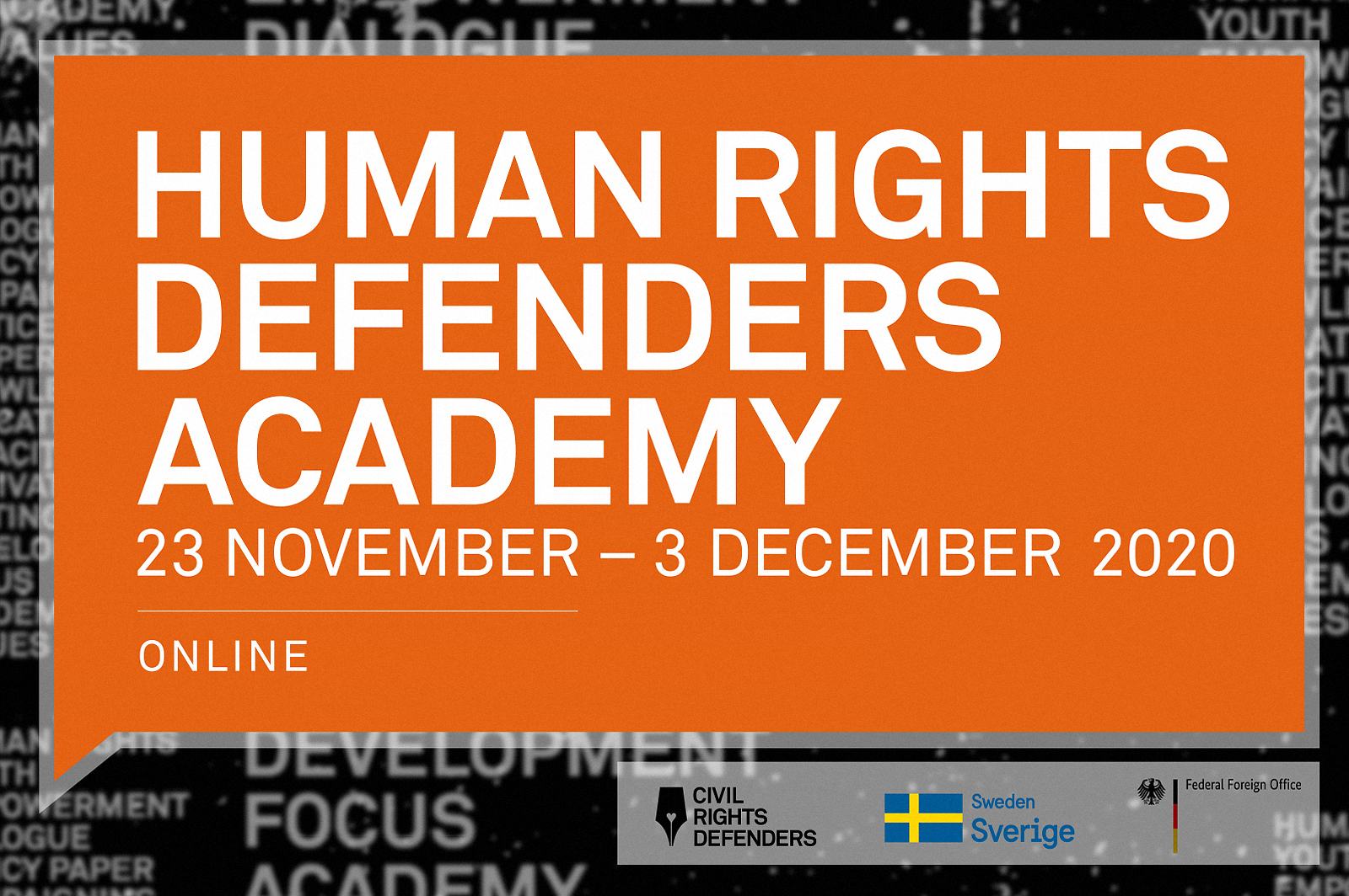 Human Rights Defender Academy Begins - Civil Rights Defenders